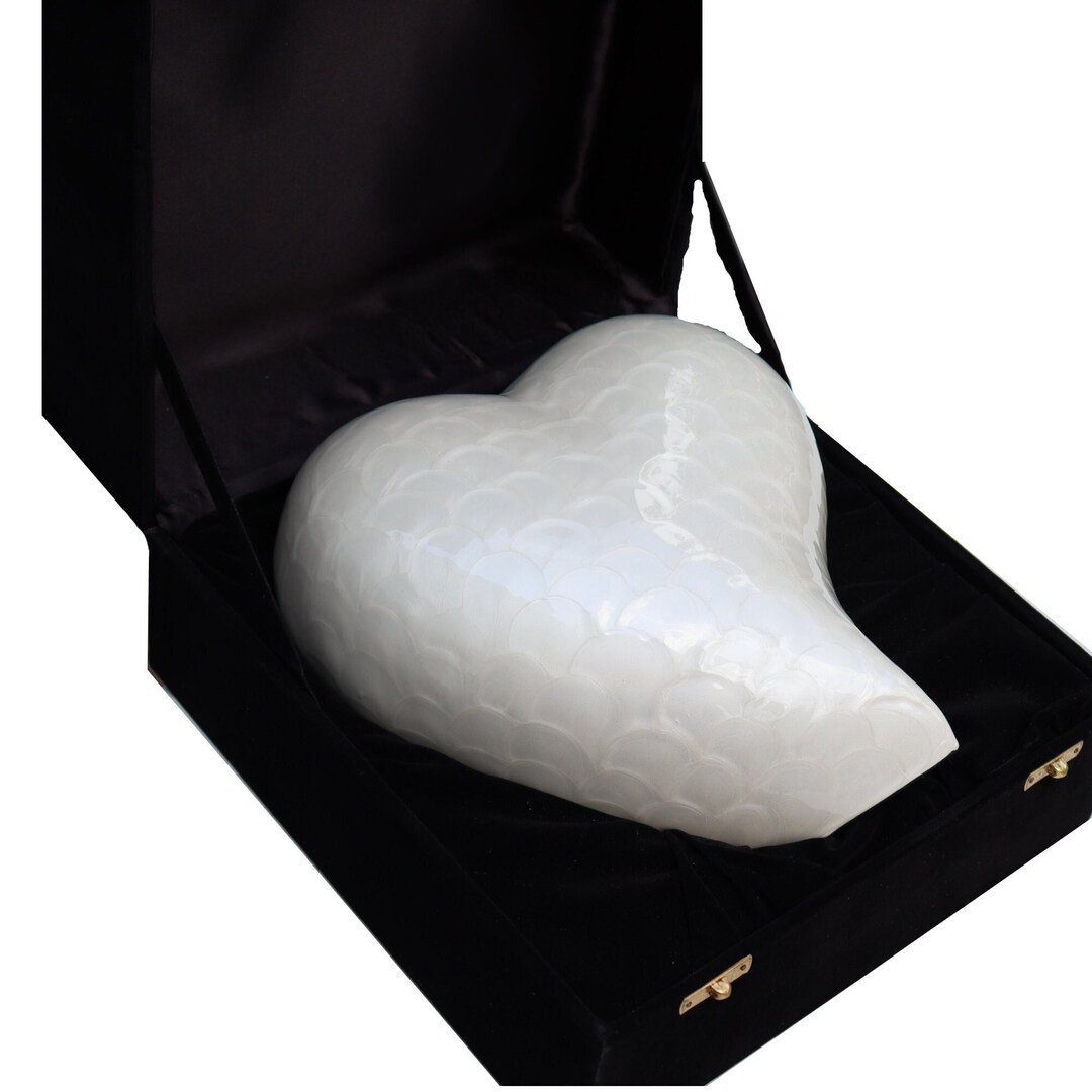 Heart Shaped Cremation Urn – Full Size Adult 210 Lbs Funeral Urn With ...