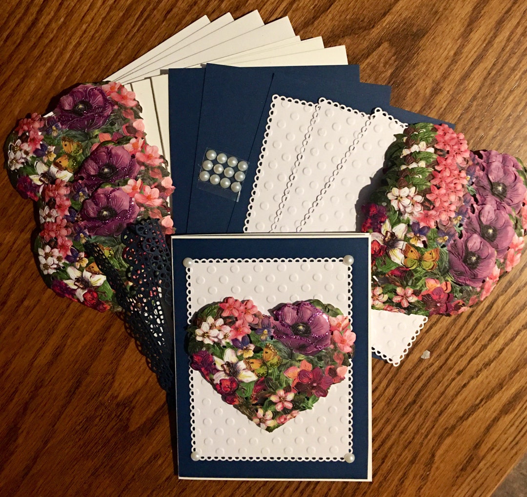 DIY Card Kit, Heart Card Kit, Birthday Card Kit, Valentine’s Card Kit ...