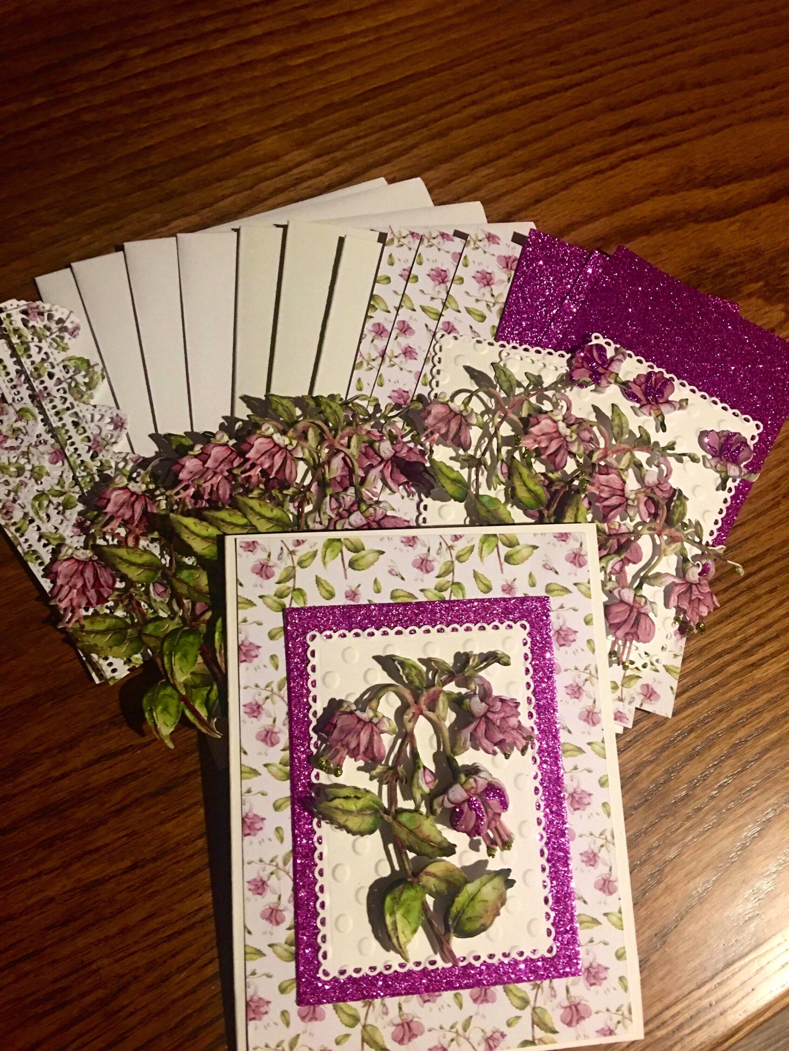 DIY Card Kit Fuchsia Card Kit Birthday Card Kit Valentines - Etsy