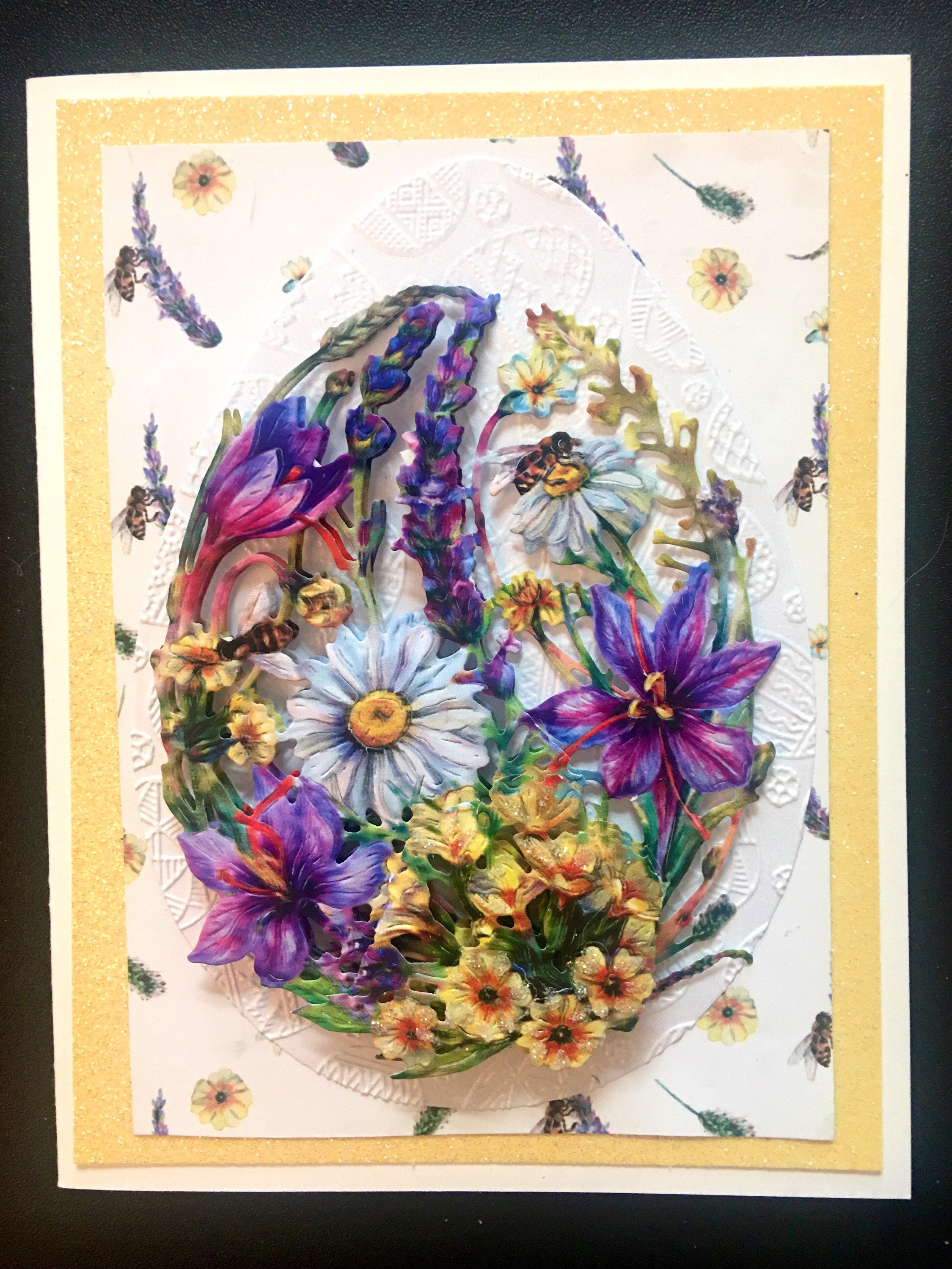 DIY Card Kit Easter Card Kit Flower Egg Spring Greeting - Etsy