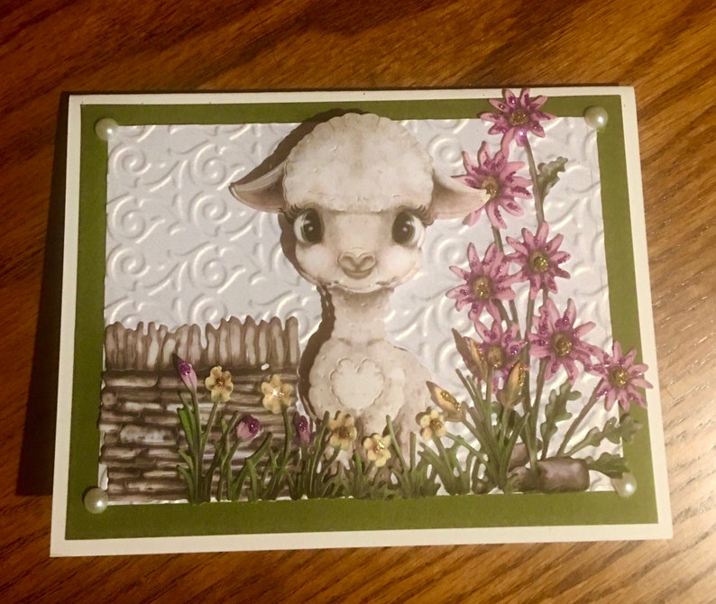DIY Card Kit Greeting Card Kit Lamb Card Birthday Card - Etsy