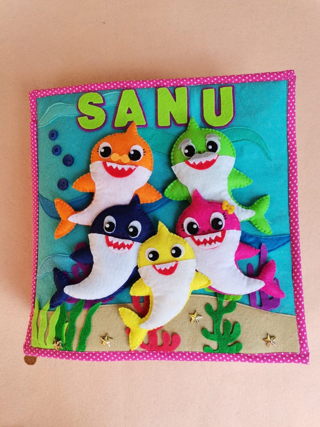 Personalized Busy Book Shark Theme Quiet Book Montessori - Etsy