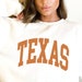 TEXAS Sweatshirt, Texas Longhorns Sweatshirt, Faded Vintage Aesthetic ...