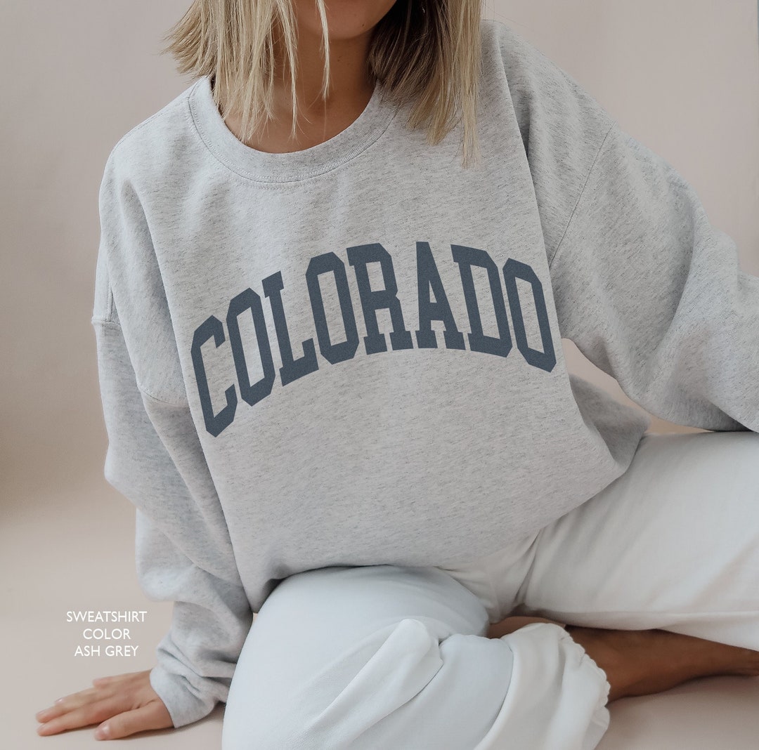 Colorado Sweatshirt Faded Vintage Aesthetic Ski Colorado Crewneck ...