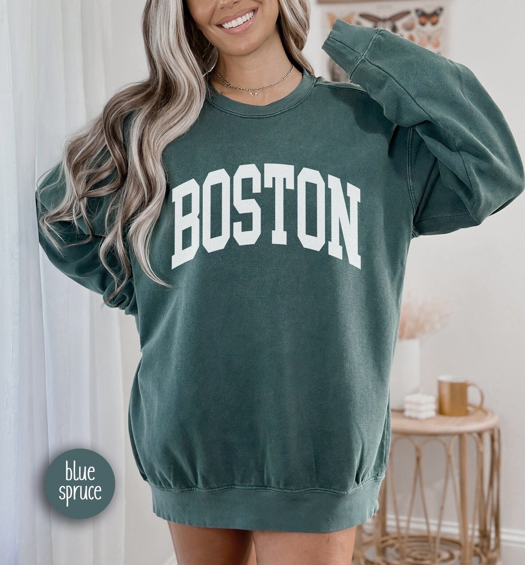 OG Boston Comfort Colors® Faded Vintage Aesthetic Varsity Sweatshirt ...