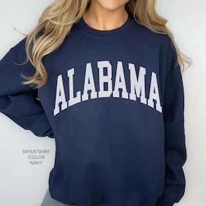 Alabama Sweatshirt Aesthetic Varsity Style Crewneck Cute + Cozy Retro ...