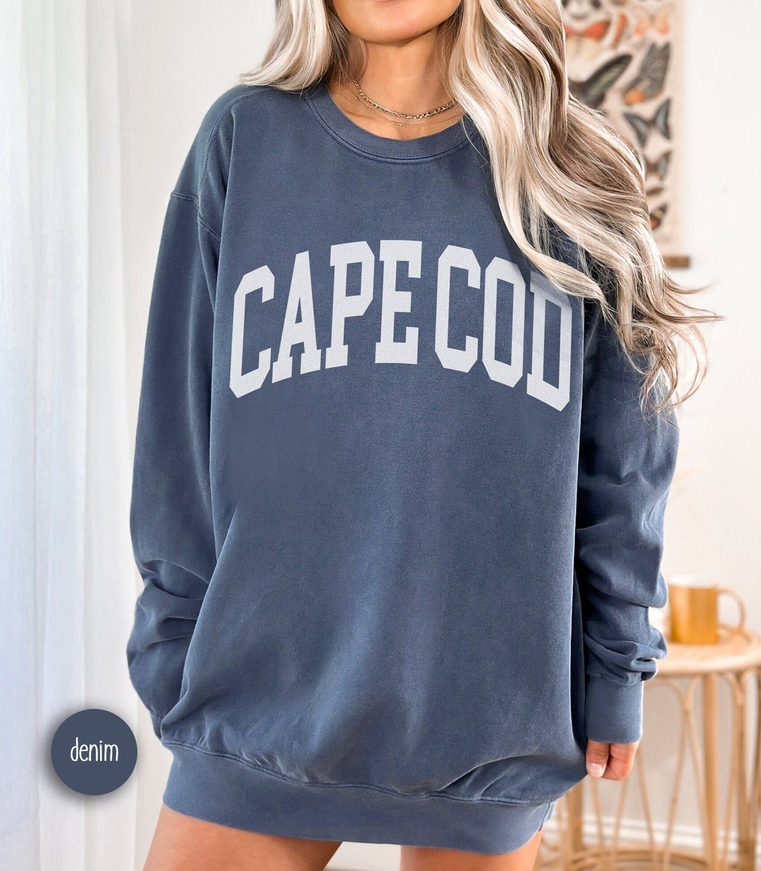 CAPE COD Comfort Colors® Sweatshirt Faded Vintage Aesthetic Cape Cod ...