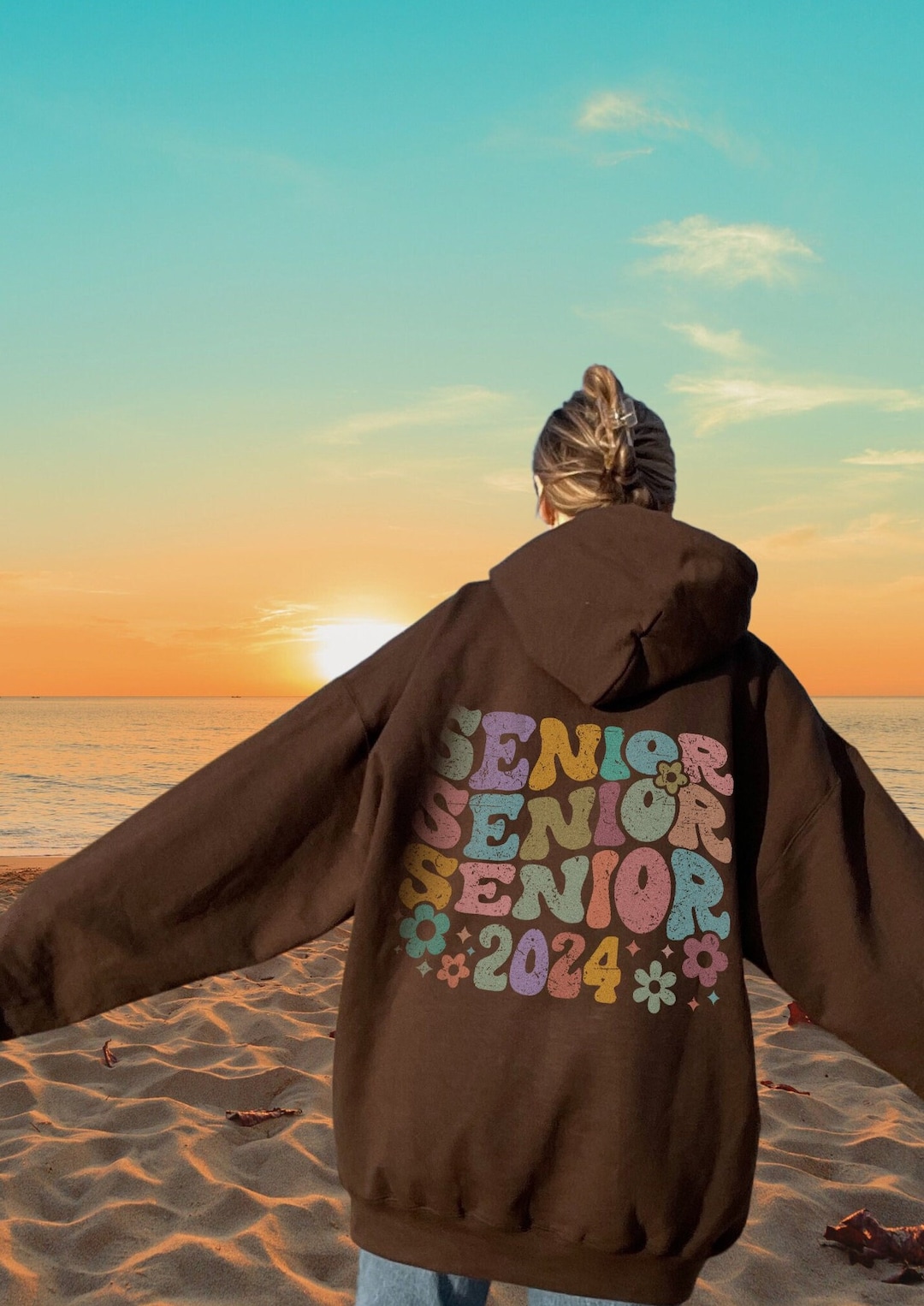 Senior 2024 Hoodie BACK DESIGN Senior Hoodie Trendy Cozy Graduation ...