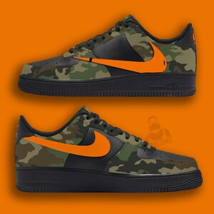 Custom Nike Air Force 1 Camo Hand Painted AF1 Custom Sneakers Nike ...