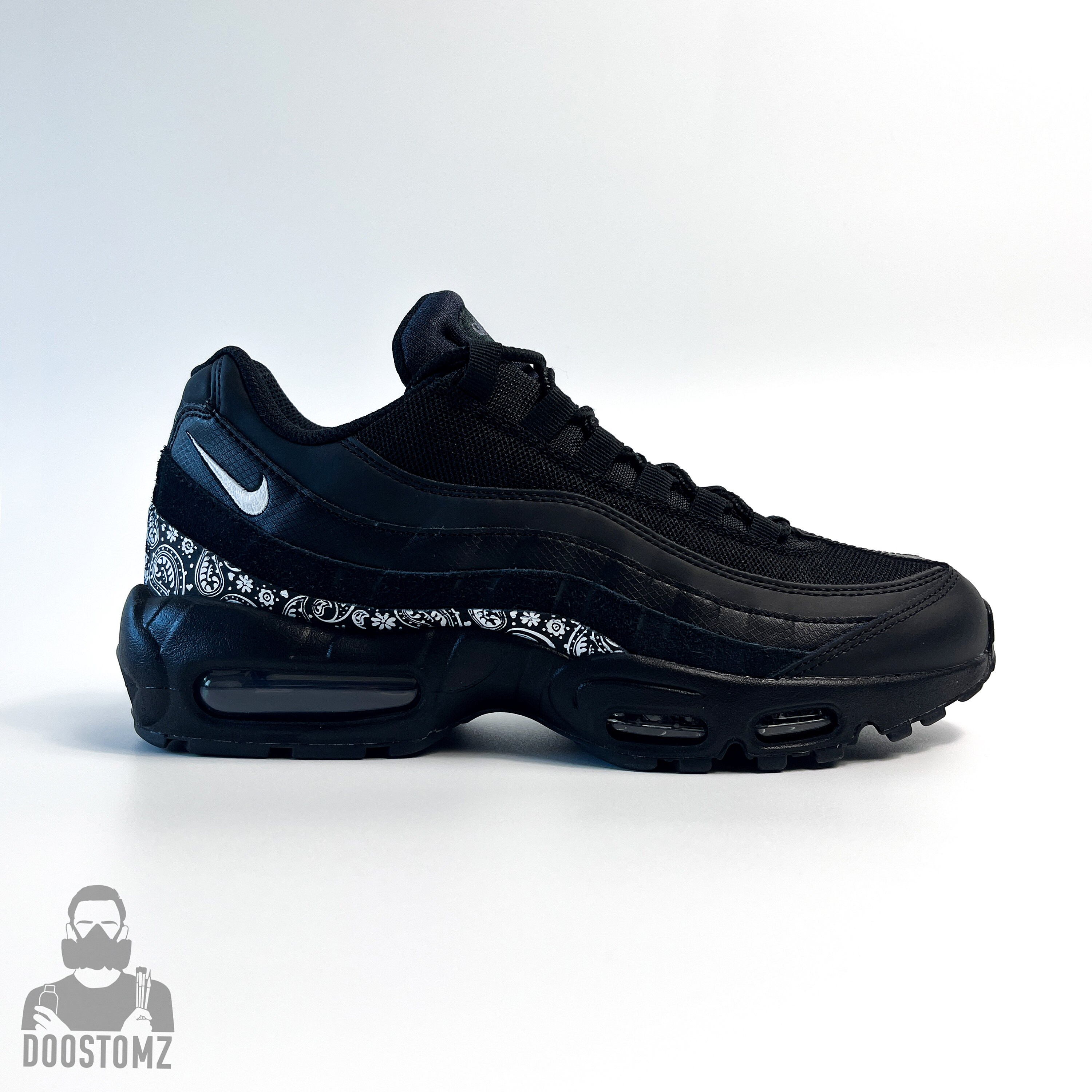 Nike Air Max 95 Custom Bandana Shoes | Hand Painted Custom Sneakers ...
