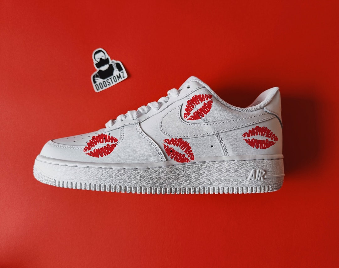 Lipstick Print Heat Transfer Ready to Press Decal Stickers Air Force 1 ...