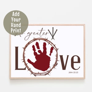 Christian Preschool Craft, Kids Handprint Footprint Art, Personalized ...