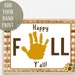 Happy Fall Preschool Craft, Handprint Art, Sunflower Printable ...