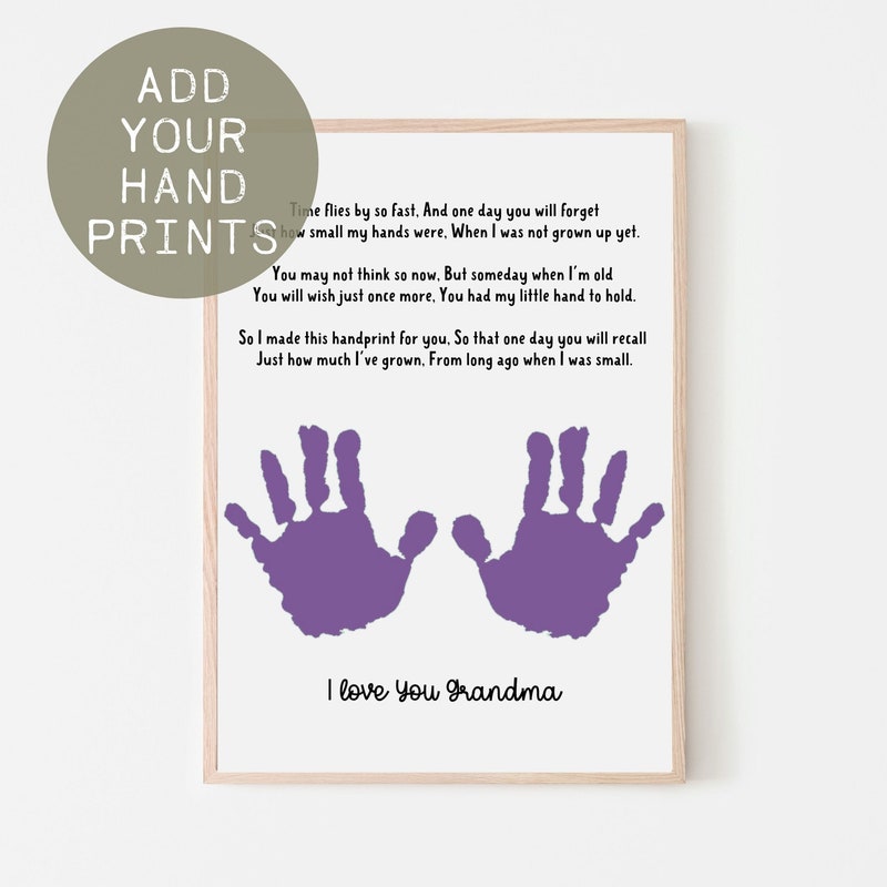 Grandparents Day Handprint - Etsy