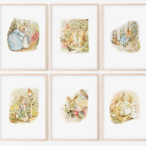 PETER RABBIT Nursery Wall Art Beatrix Potter Nursery Decor - Etsy