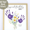 Printable Happy Birthday Handprint Art, Custom Birthday Gift, Handprint ...