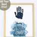 Father's Day Handprint Keepsake Art, Gift for Dad, Father's Day Craft ...