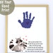 First Day of School Handprint Hand Art, the Kissing Hand Raccoon, Back ...