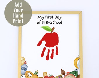 First Day of School Handprint Art, Back to School, Memorable First Day ...