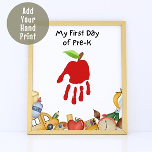 First Day of School Handprint Art, Back to School, Memorable First Day ...