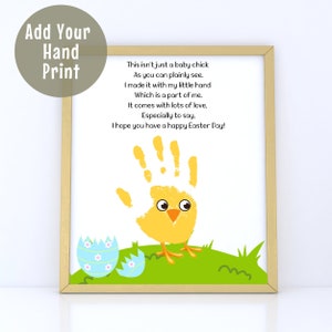 Easter Preschool Craft, Kids Handprint Footprint Art, Personalized ...