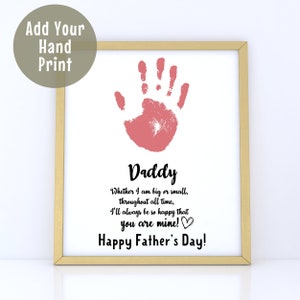 Father's Day Handprint Keepsake Art, Gift for Dad, Father's Day Craft ...