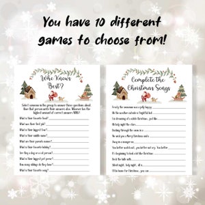10 Christmas Family Games Bundle, Printable Games for Kids, Printable ...