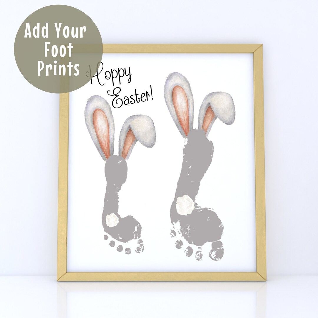 Easter Preschool Craft, Kids Handprint Footprint Art, Personalized ...