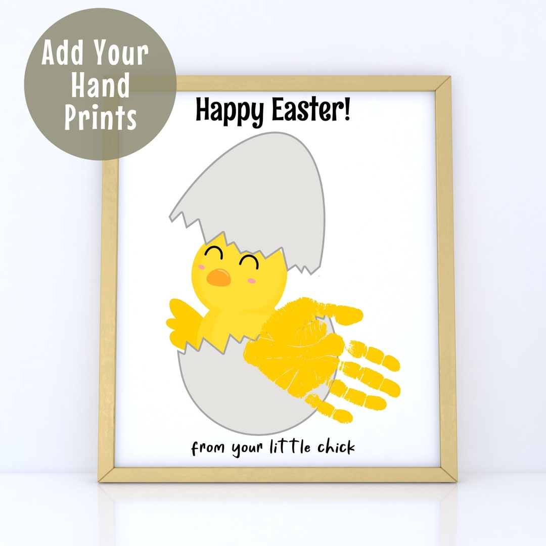 Easter Preschool Craft, Kids Handprint Footprint Art, Personalized ...