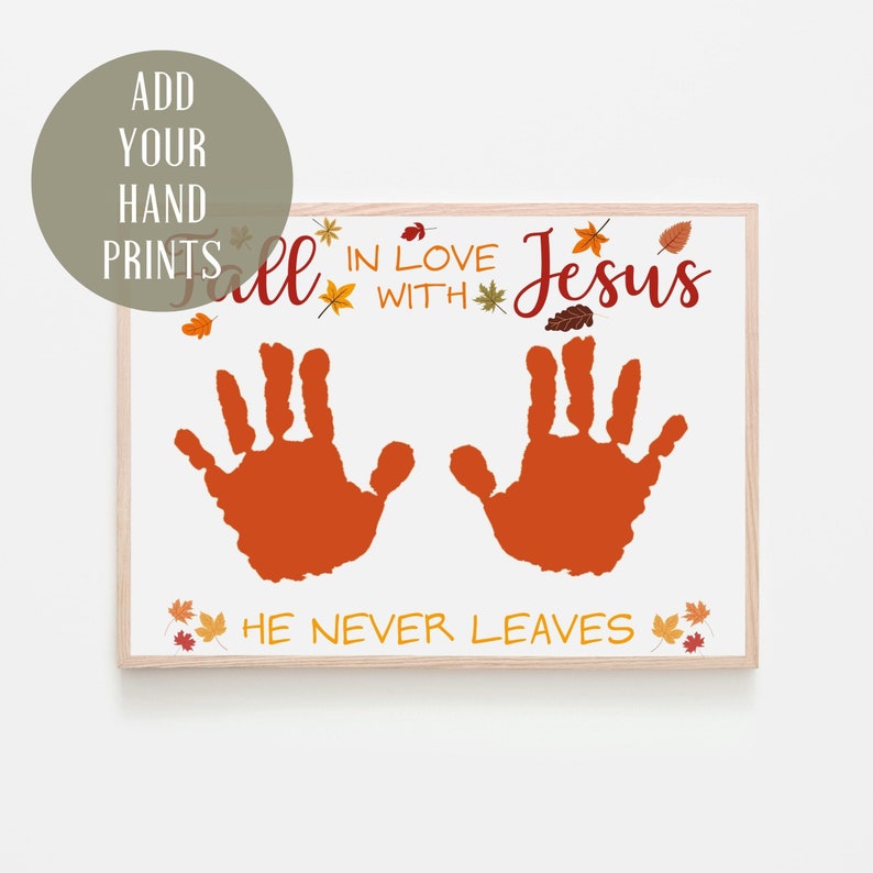 Fall Preschool Craft Christian Activity Handprint Keepsake - Etsy