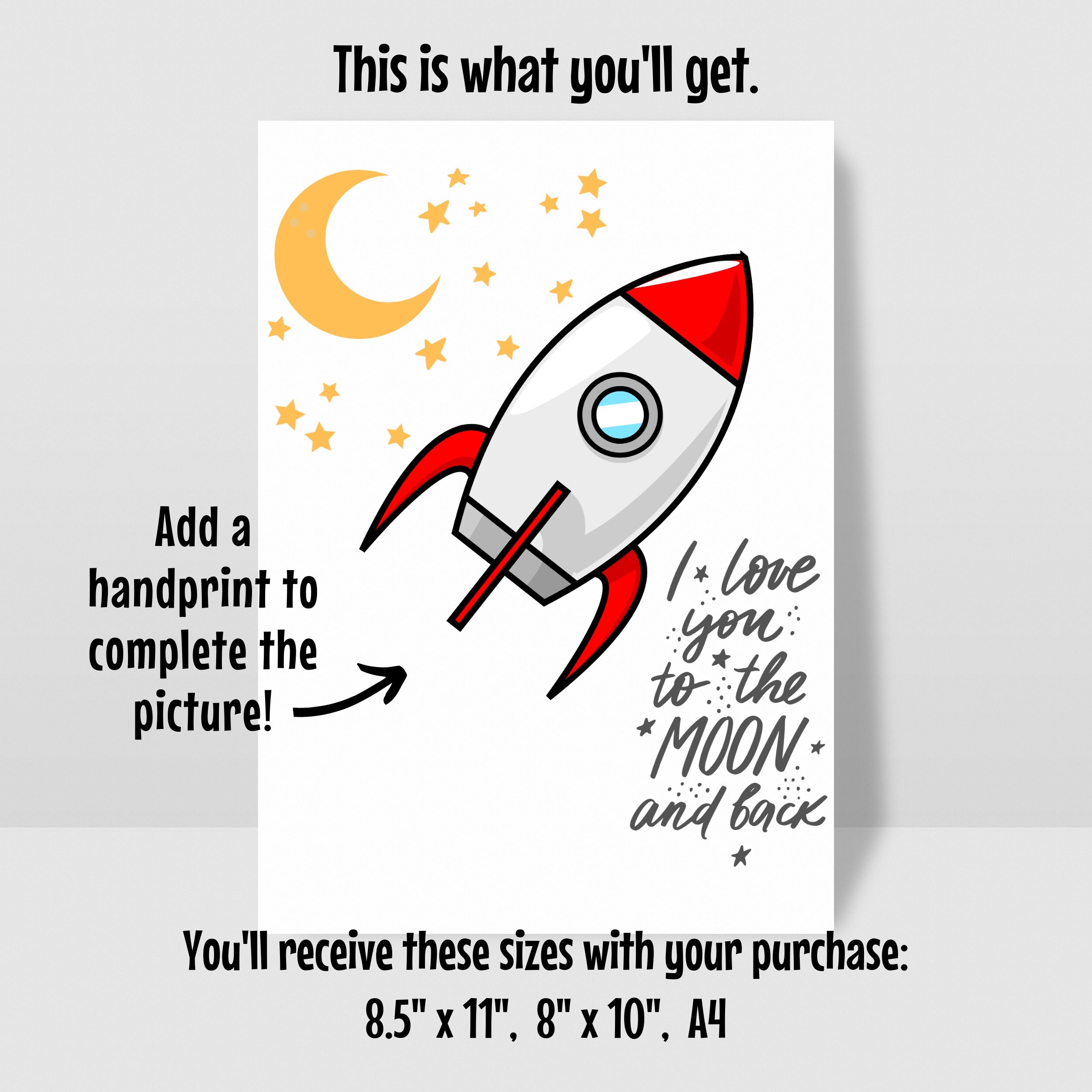 Valentines Day Preschool Craft, Kids Valentines, Handprint Rocket Art ...