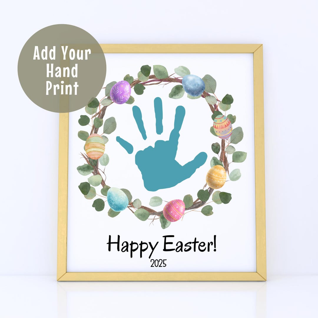 Easter Preschool Craft, Kids Handprint Footprint Art, Personalized ...