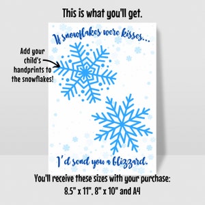 Christmas Preschool Craft, Winter Snowflake Handprint Art, Personalized ...