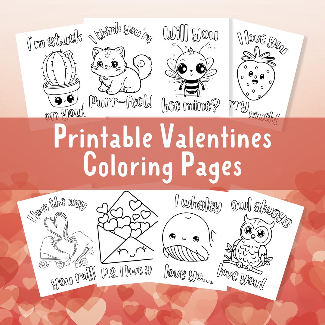 15 Valentines Day Printable Coloring Pages for Kids Toddlers Preschool ...