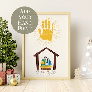 Christmas Kids Craft, Nativity Scene Handprint Art, Personalized Gift ...