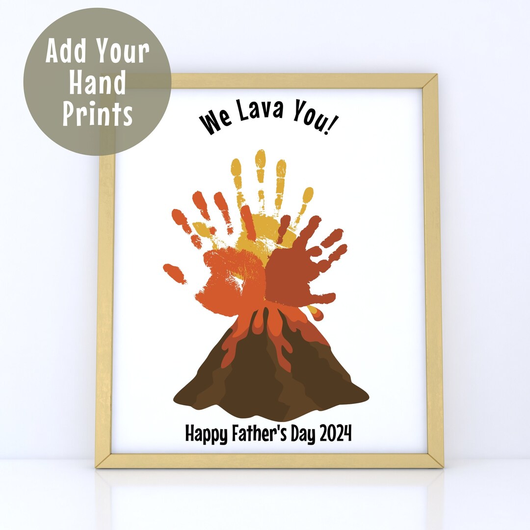 Father's Day Handprint Keepsake Art, Gift for Dad, Father's Day Craft ...