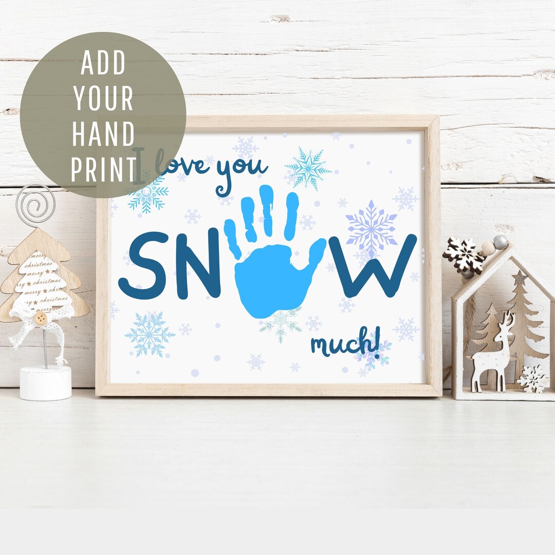Winter Preschool Craft, Winter Snowflake Handprint Art, Personalized ...