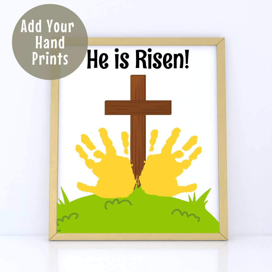 Easter Preschool Craft, Kids Handprint Footprint Art, Personalized ...
