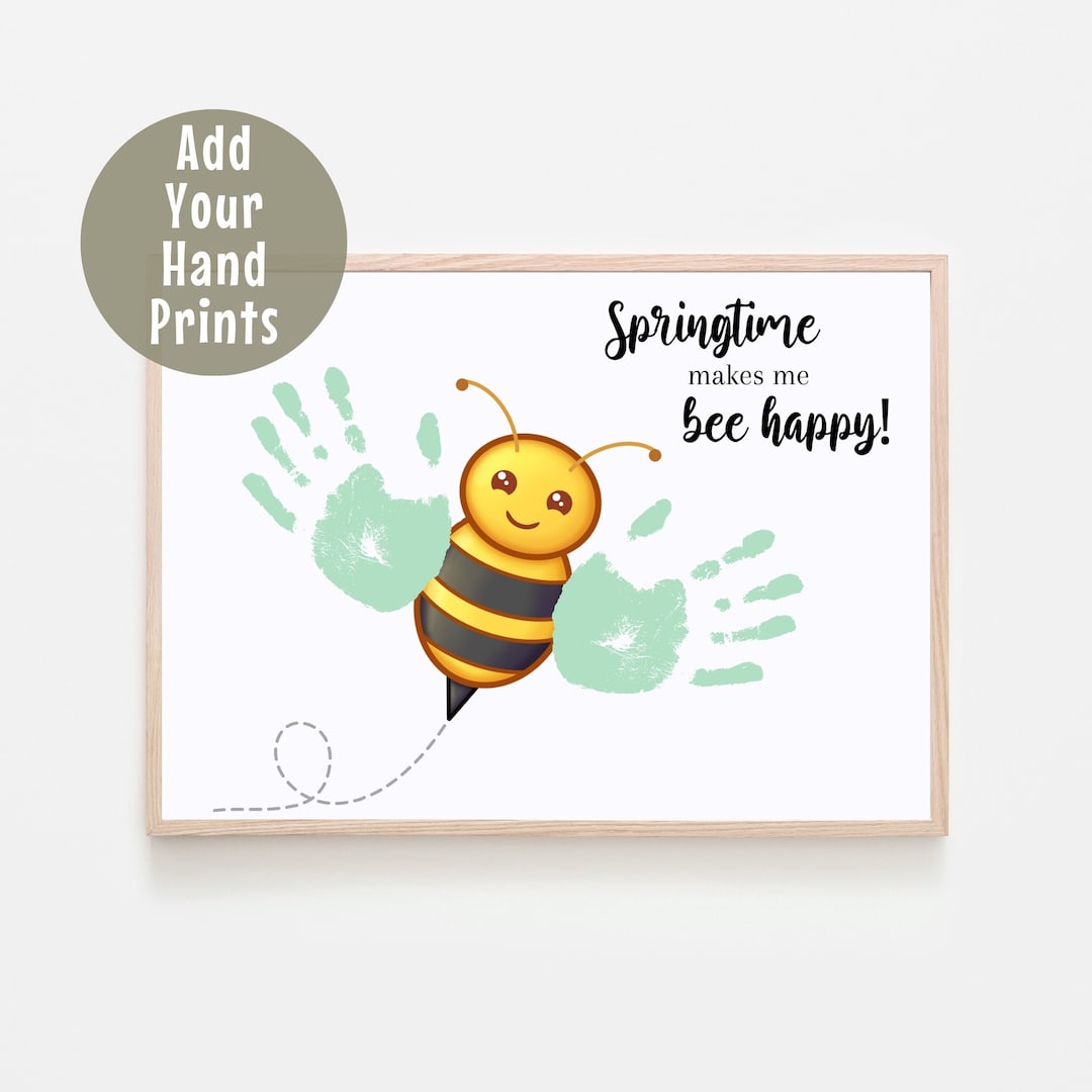 Preschool Craft, Kids Spring Handprint Art, Personalized Spring Garden ...