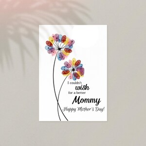 Mother's Day Fingerprint Art, Gift for Mom, Mother's Day Craft ...