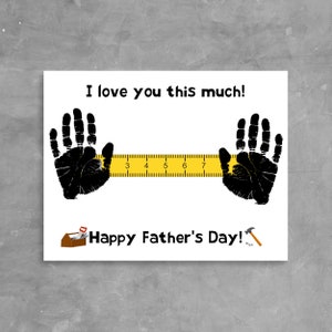 Father's Day Handprint Footprint Craft Bundle, Handprint Art ...