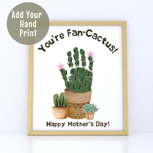 Mother's Day Handprint Gift Art Printable Handprint Art - Etsy