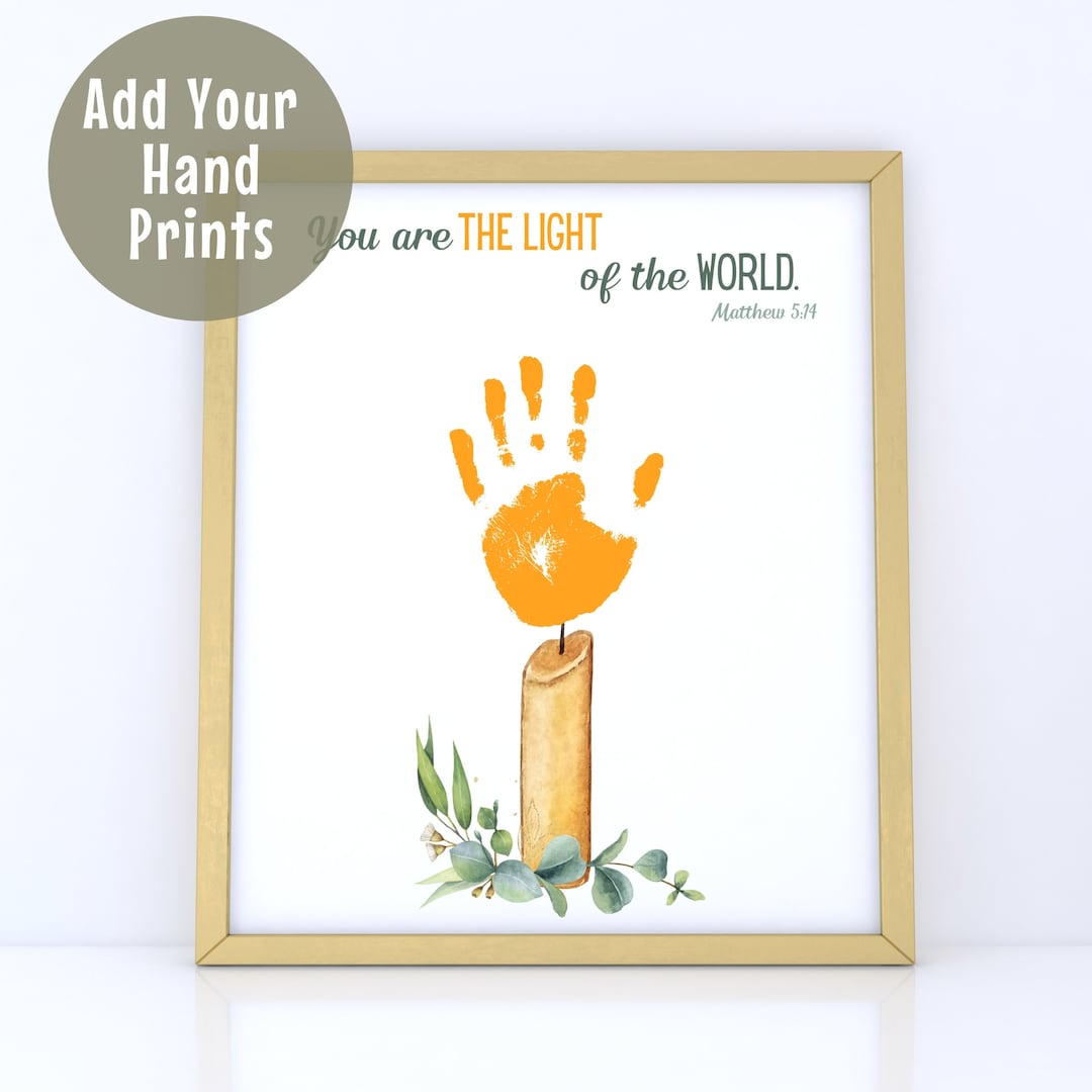 You Are the Light Preschool Craft, Christian Handprint Art ...