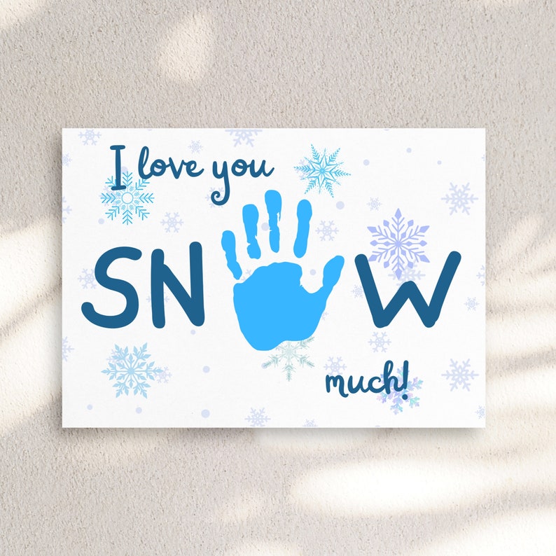 Winter Preschool Craft, Winter Snowflake Handprint Art, Personalized ...