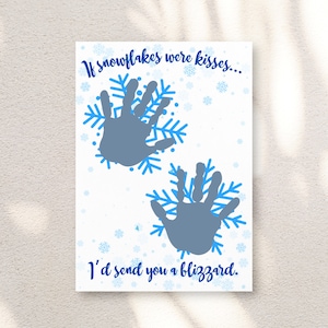 Christmas Preschool Craft, Winter Snowflake Handprint Art, Personalized ...