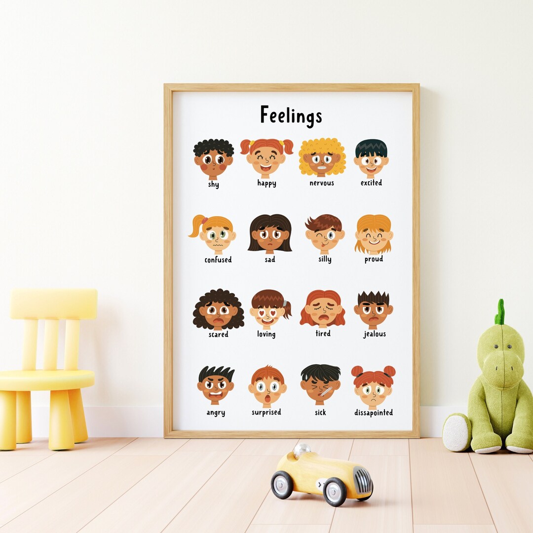 Printable Feelings Poster, Emotions Chart, Homeschool Classroom Posters ...