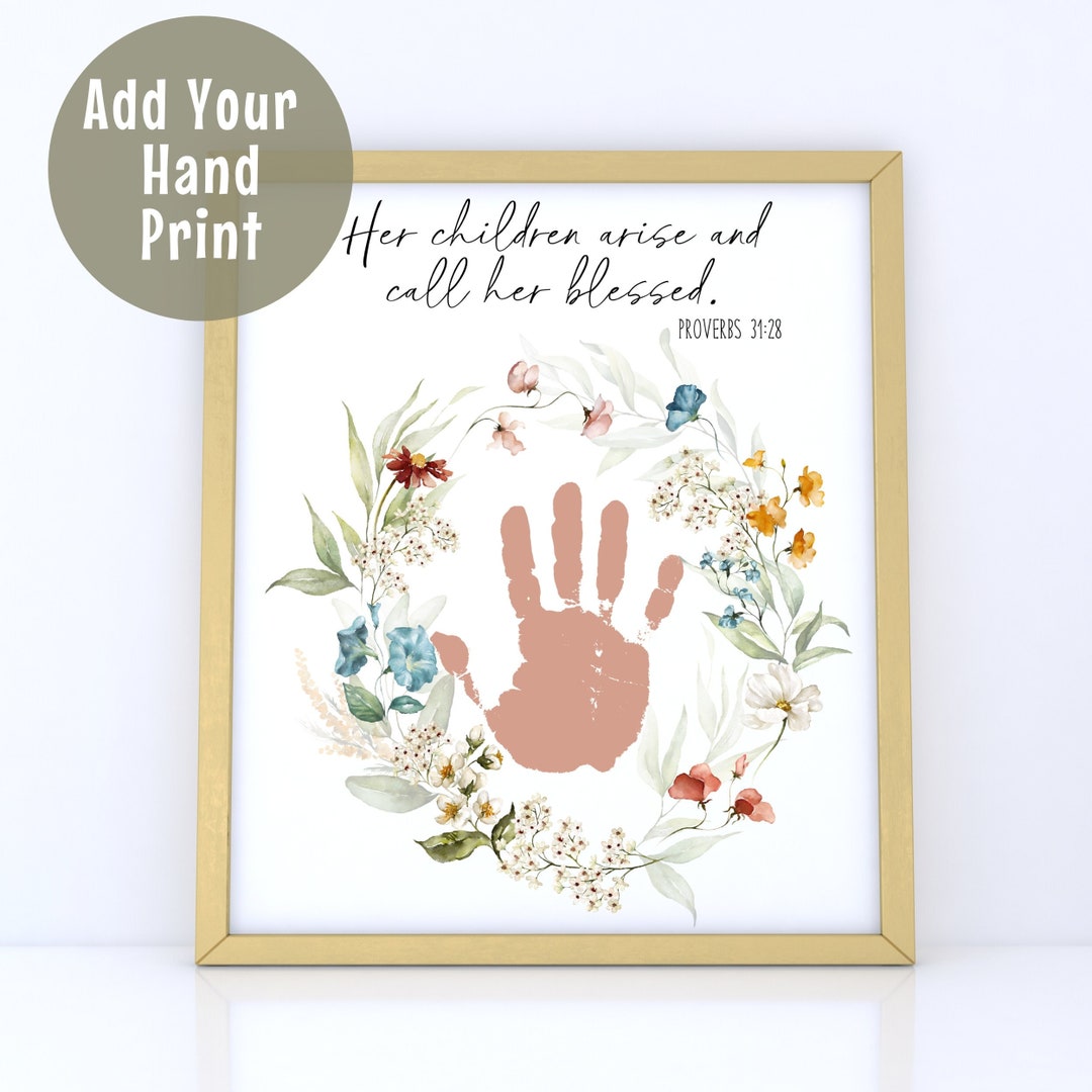 Gift for Mom Preschool Craft, Mother's Day Gift, Mum Gift, Handprint ...