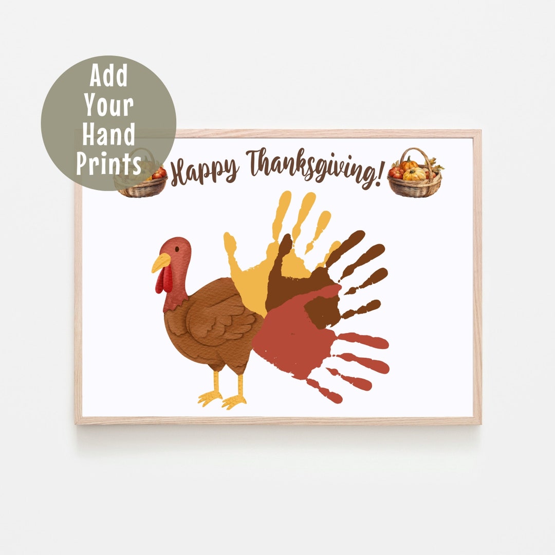 Fall Preschool Craft, Thanksgiving Turkey Handprint Keepsake, Toddler ...