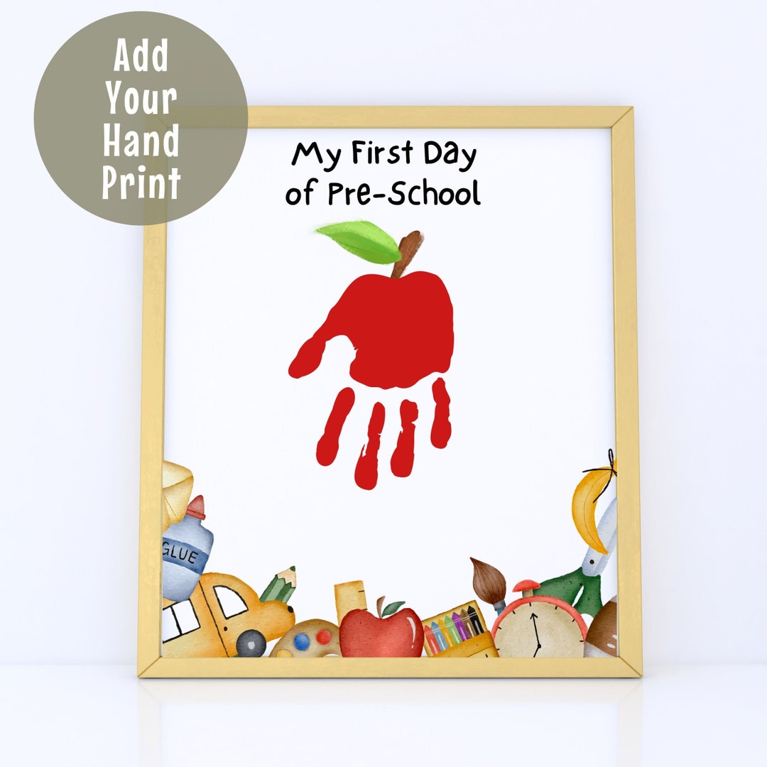 First Day of School Handprint Art, Back to School, Memorable First Day ...