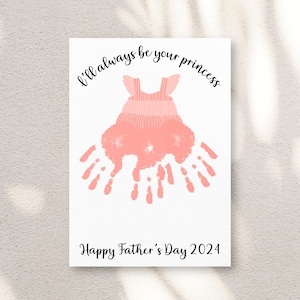 Father's Day Handprint Footprint Craft Bundle, Handprint Art ...